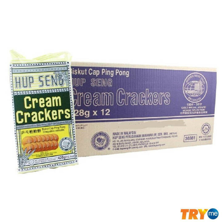 Hup Seng Cream Crackers (428g x 12pcs) | Lazada