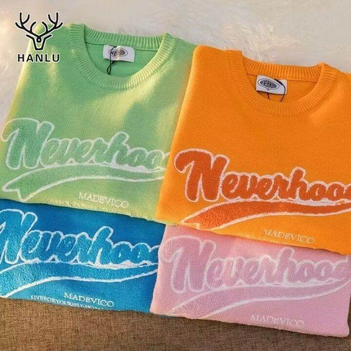 Hanlu เสื้อไหมพรมชาย ฉบับภาษาเกาหลีสเวตเตอร์ถักแบบสวมหัว,สเวตเตอร์ ...
