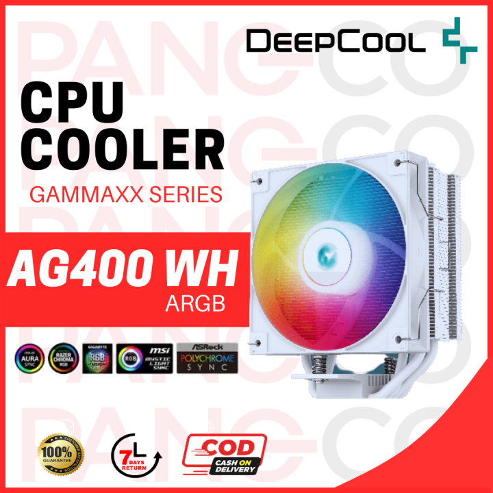 Deepcool Gammaxx AG400 WH ARGB CPU Air Cooler Intel LGA 1700/1200/1151 ...