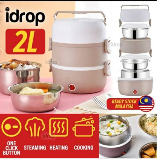 Electric Heating Lunch Box Multi-function Stainless | Lazada PH