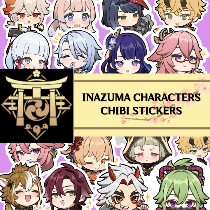 Genshin Impact Sticker - Inazuma Characters - Matte / Glossy/ Glittery ...