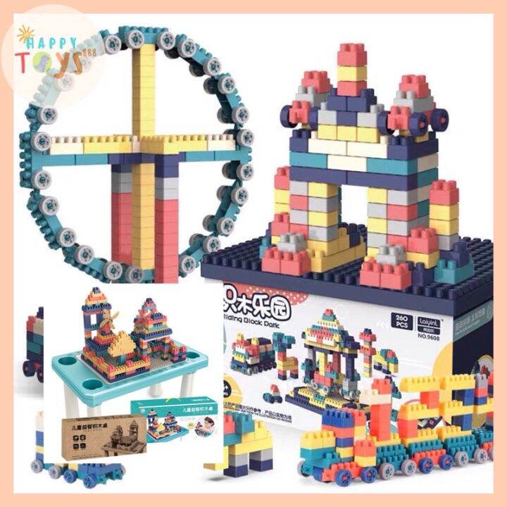 HAPPYTOYS.888 MAINAN BALOK SUSUN DUPLO LENGKAP KOTAK PENYIMPANAN DAN ...