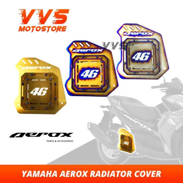 Yamaha Aerox v1 Radiator Cover Yayamanin Gold /2Tone Color Stainless ...
