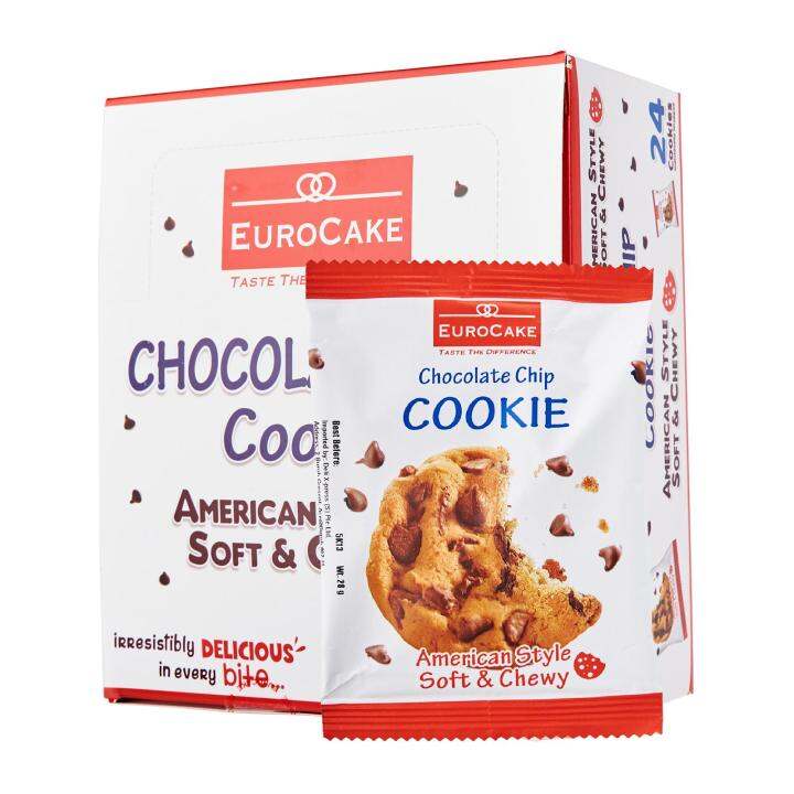 Eurocake Chocolate Chip Soft & Chewy Cookie (24PCS) | Lazada Singapore