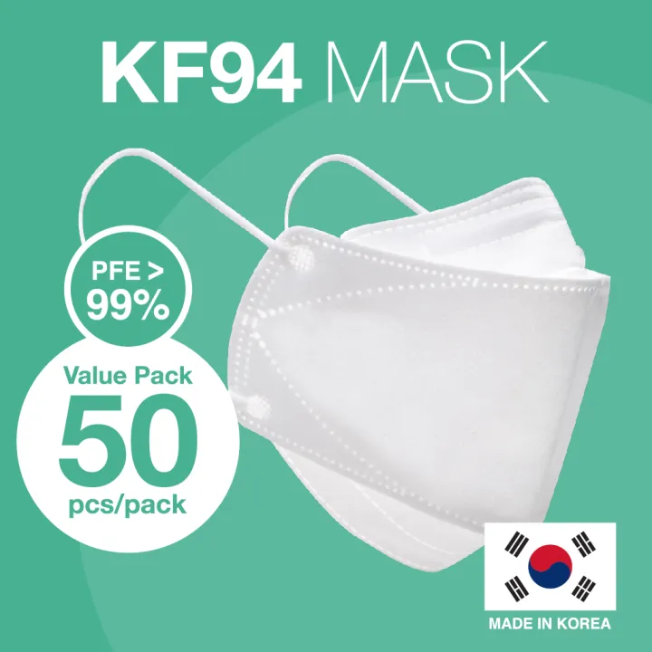 50pcs Value Pack KF94 4ply Face Mask For Adults Men & Women MFDS ...