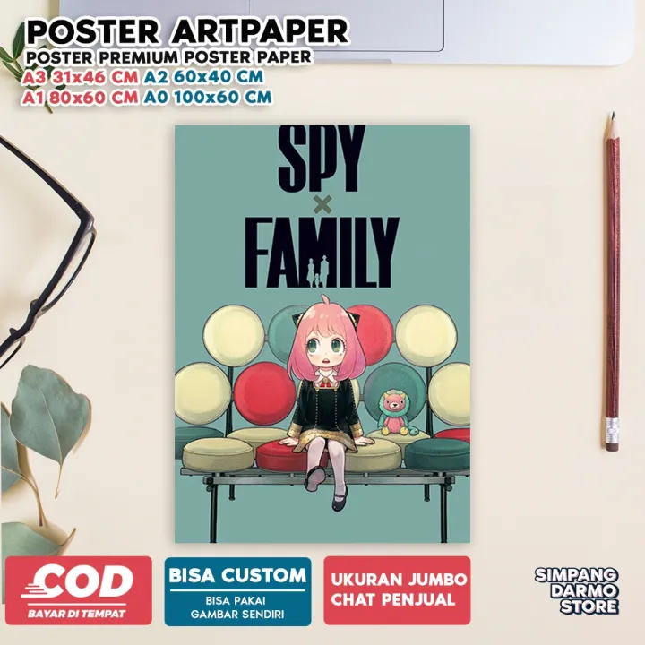 Poster Spy X Family Anya Twilight Loid Forger Yor Ibu Anya Bond Anjing ...
