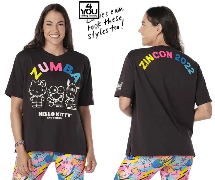 New arrive zumba x hello kitty & friends mesh top z1t000229 | Lazada PH