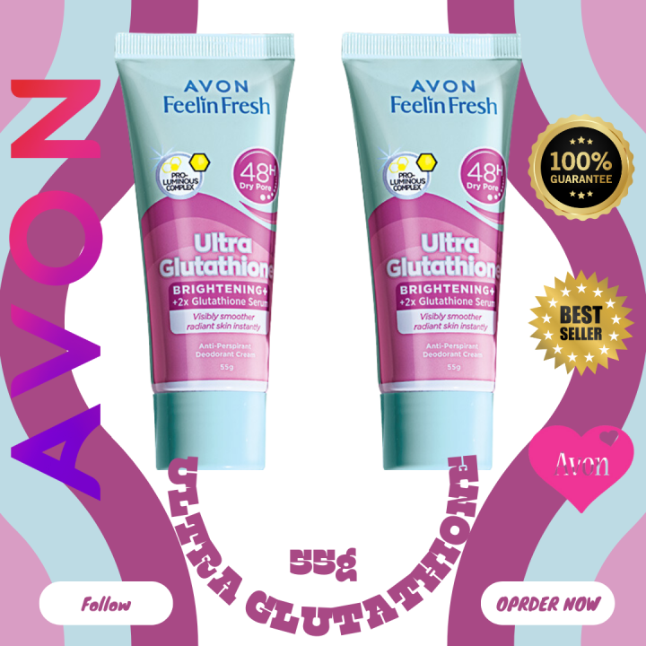 AVON Feelin Fresh Ultra Glutathione Quelch 55g ( 2 TUBES) | Lazada PH
