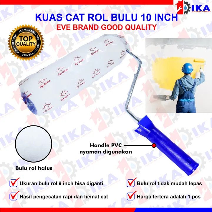 Kuas Cat Roll Busa 10 inch Kuas Cat Minyak White foam roller Bulu ...