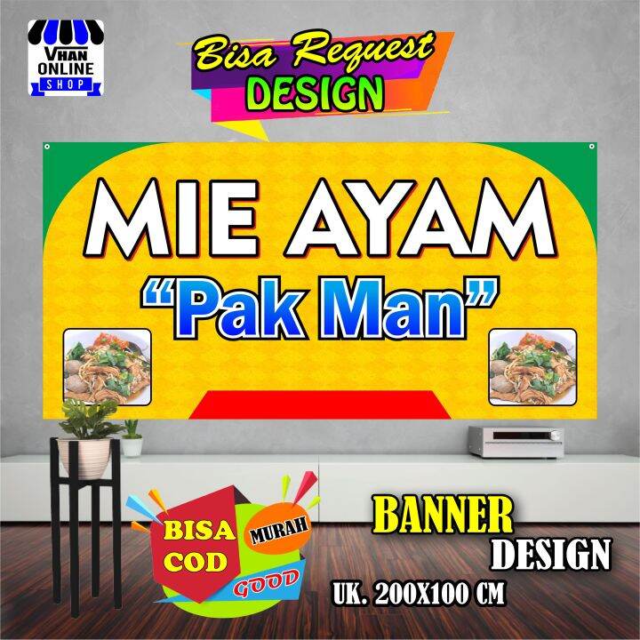 Spanduk Banner Mie Ayam, Mie Ayam Bakso Bagus Murah Simple | Lazada ...
