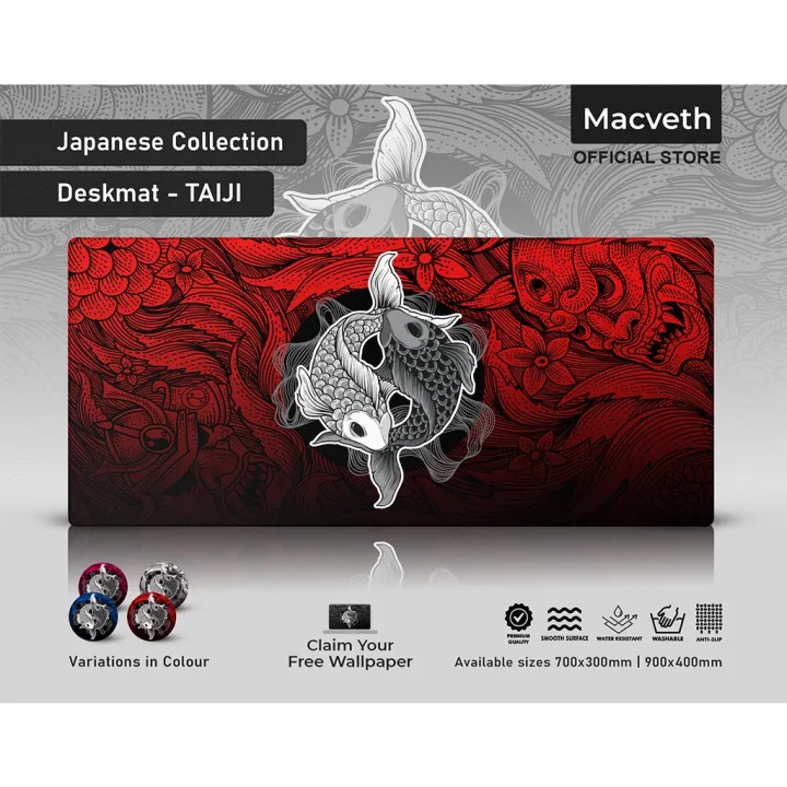 Macveth | TAIJI-R | Smooth Surface | Extended Mousepad | Deskpad ...