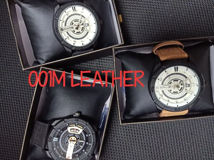 caite watch leather for men (CODE 001M) | Lazada PH