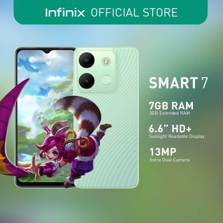 Infinix Smart 7, 4GB + 64GB (1 year local warranty) | Lazada PH