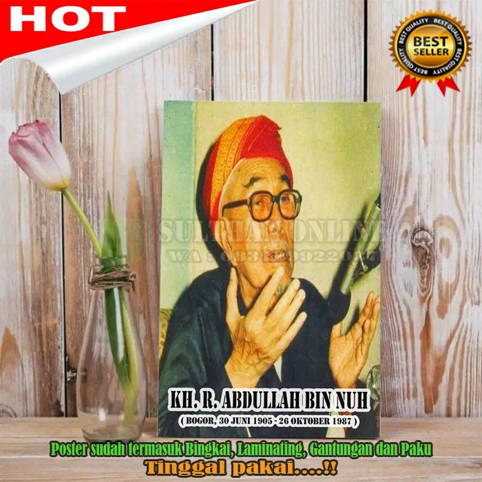 Poster Ulama dan Habaib Foto KH R Abdullah bin Nuh, Bogor + Figura ...