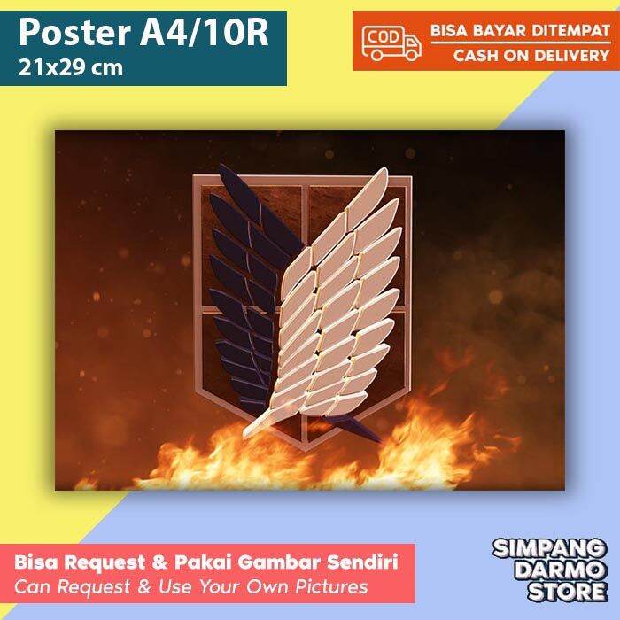 Poster Attack Of Titan Levi Mikasa Ackerman Eren Armin Zeke Erwin Hanji ...