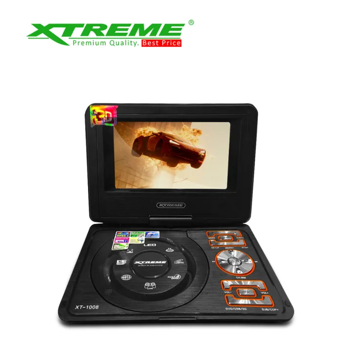 Xtreme 10.8 Super Clear Digital Screen Portable EVD (DVD & TV) Player ...