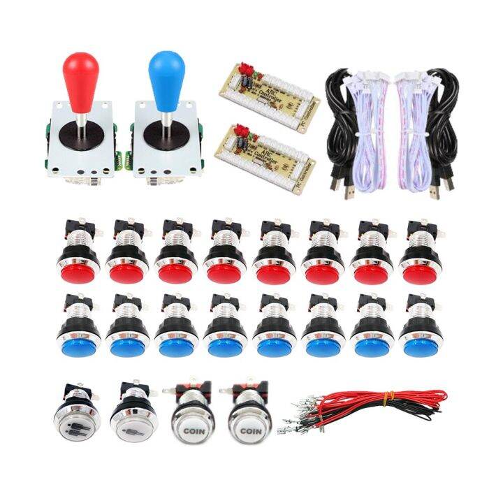 xinghuo Zero Delay Arcade Cabinet DIY Kit For 5V LED Chrome Push Button ...