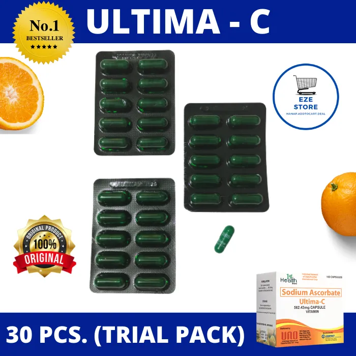 30 CAPSULE OF ULTIMA C | UNO ULTIMA C 30 SODIUM ASCORBATE | 3 BLISTER ...