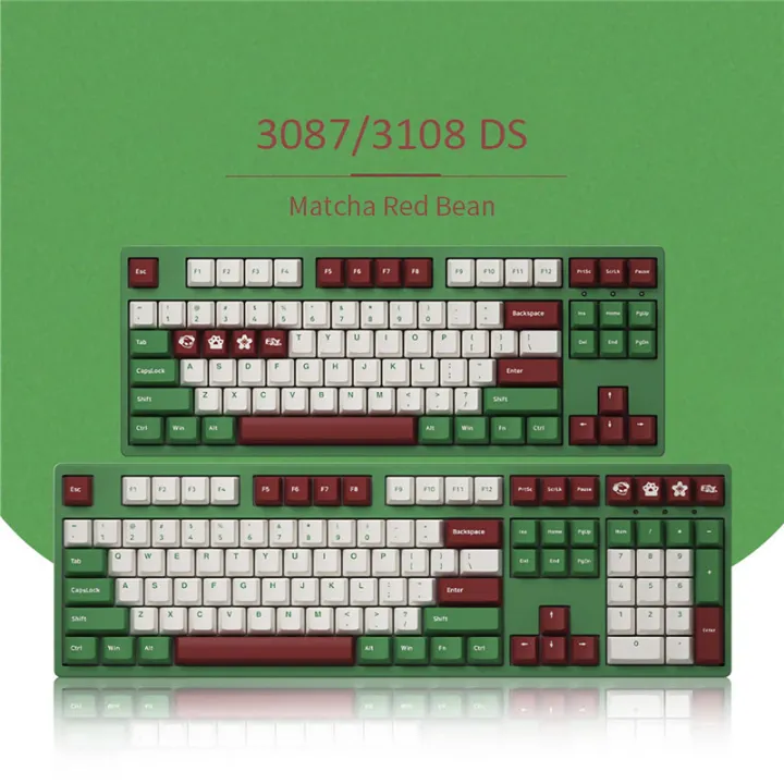 AKKO 3098DS Matcha Red Bean 98 Keys Wired Mechanical Keyboard PBT ...
