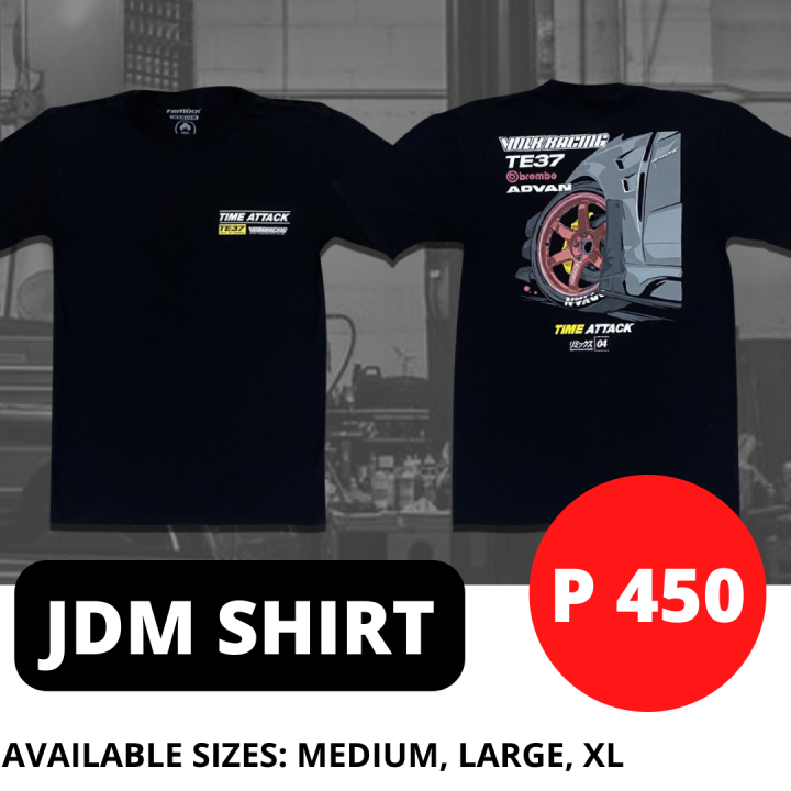 PREMIUM QUALITY JDM SHIRTS TIME ATTACK TE37 | Lazada PH