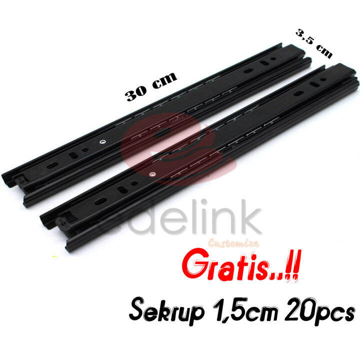 Rel Laci Double Track 30cm Full Extention Lenaga by Huben RD 35 ...