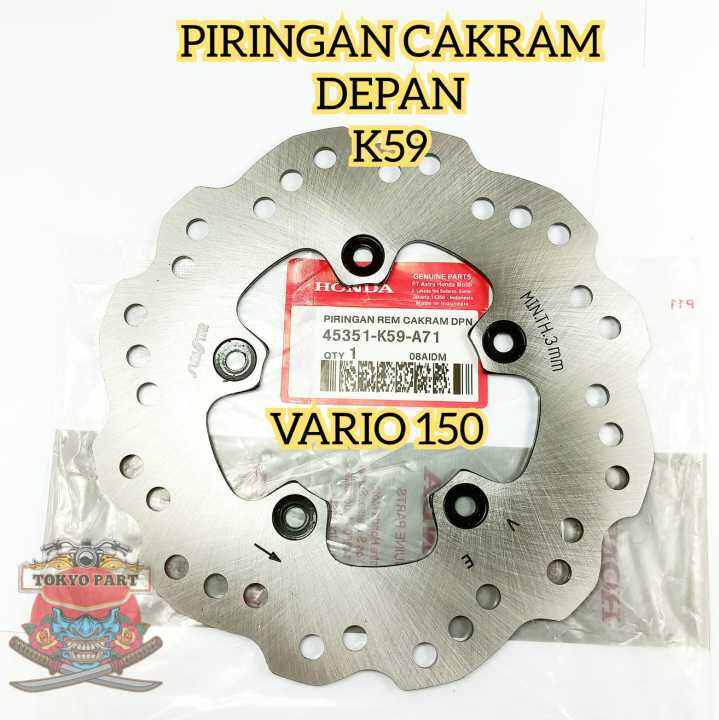 PIRINGAN CAKRAM DEPAN K59 KUALITAS ORIGINAL HONDA PRESISI SANGAT BAGUS ...