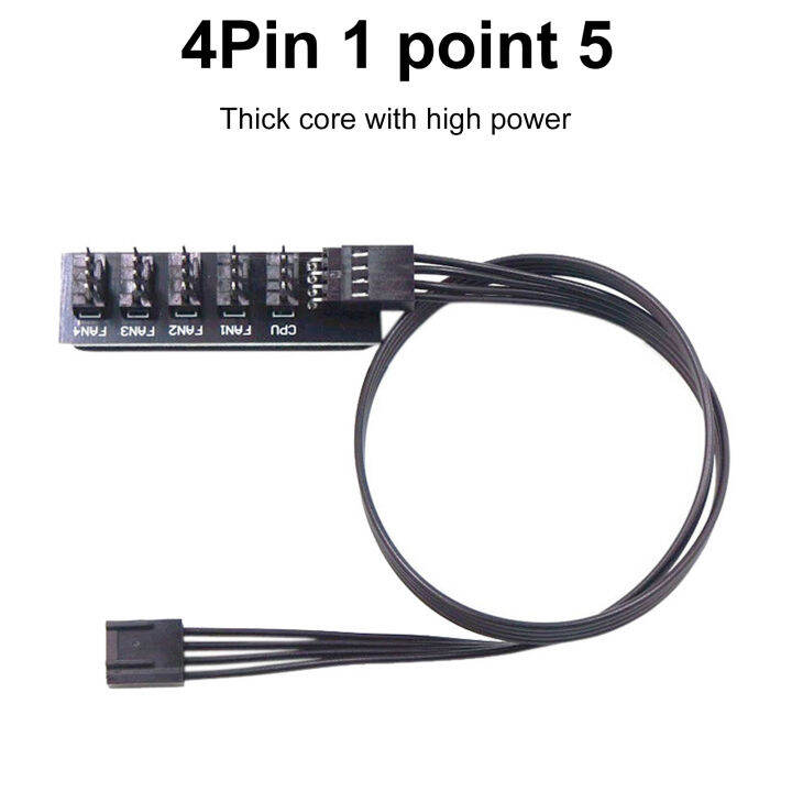 zesc007 4 Pin Power Cable Connector Fan Hub High-performance Pwm Fan ...