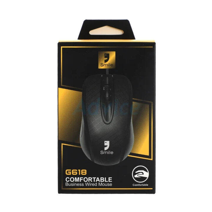 USB MOUSE SMILE (G-618) BLACK | Lazada.co.th