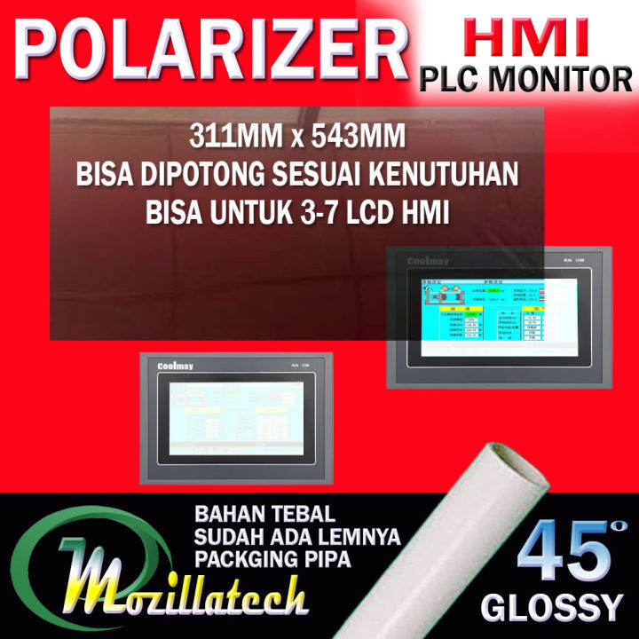 LAPISAN POLARIS POLARIZED POLARIZER PELASTIK FILM LCD HMI MONITOR PLC ...
