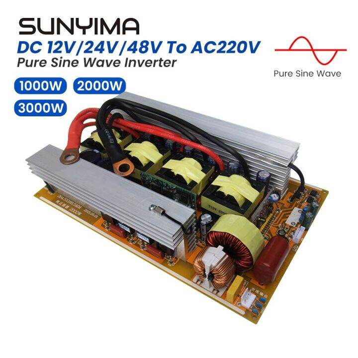 SUNYIMA 12V/24V To 220V Pure Sine Wave Inverter 3000W/2000W/1000W ...