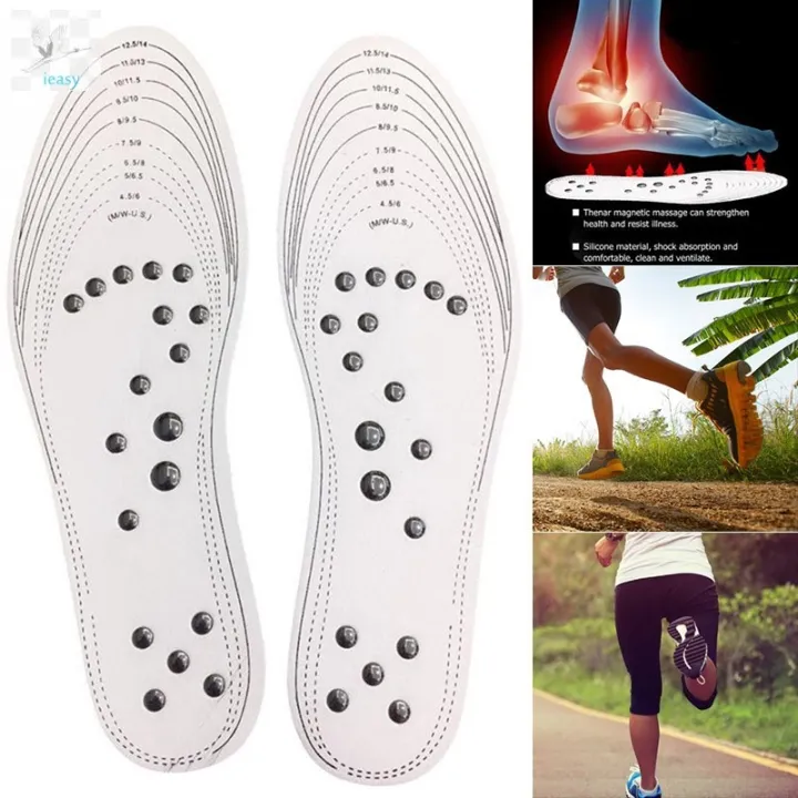 1Pair Acupressure Magnetic Massage Foot Insole Reflexology Pain Pads ...