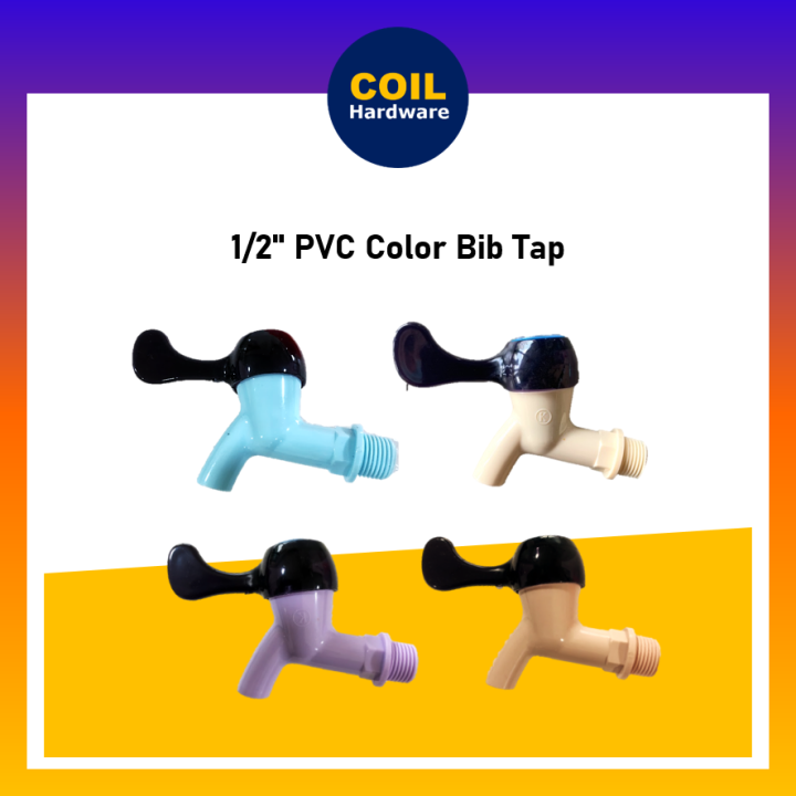 COIL 1/2" Kepala Paip Air Plastik PVC Berwarna / 1/2'' PVC Single ...