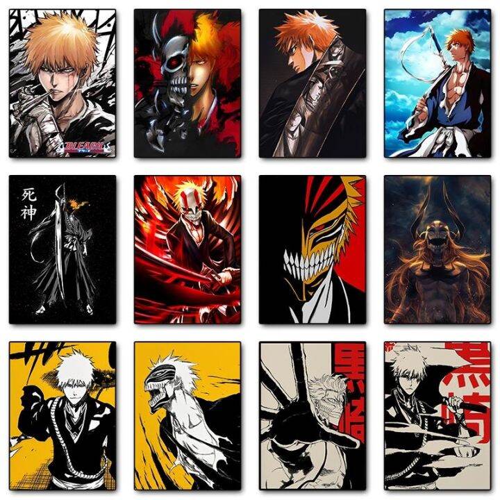 Japanese Anime Bleach Posters and Prints Kurosaki Ichigo Comic Canvas ...
