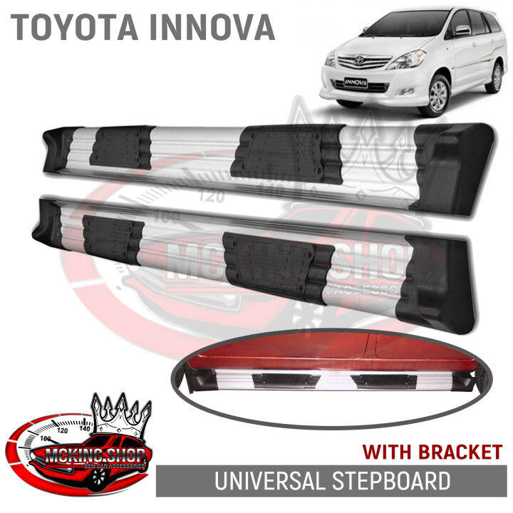 Toyota Innova 2005-2015 Universal Aluminum Stepboard (Silver Black ...