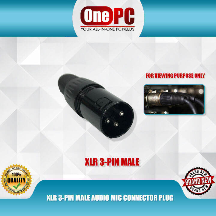 XLR 3-PIN MALE AUDIO MIC CONNECTOR PLUG | Lazada PH