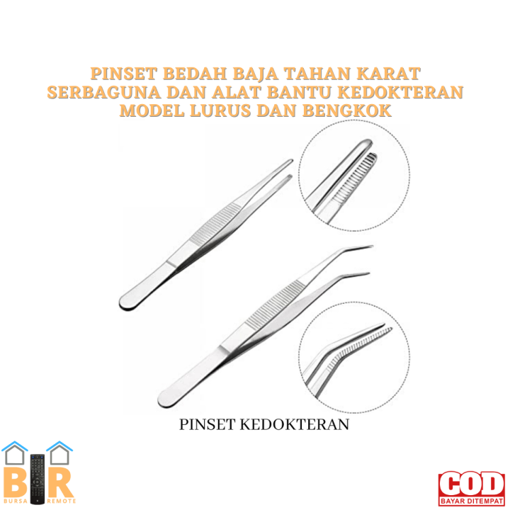 Pinset Bedah Baja Tahan Karat Serbaguna Dan ALAT BANTU KEDOKTERAN MODEL LURUS DAN BENGKOK ...