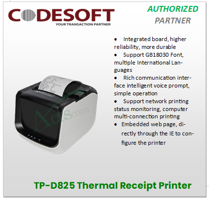 CODESOFT TP-D825 Thermal Receipt Printer | Lazada