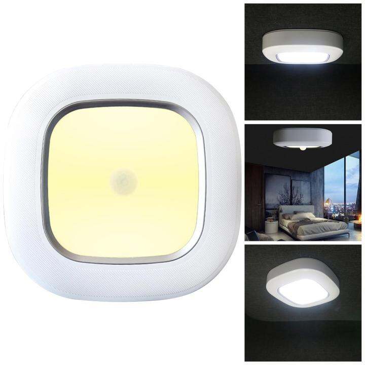 Perfk Portable Motion Sensor Ceiling Light Battery Powered Utility ...