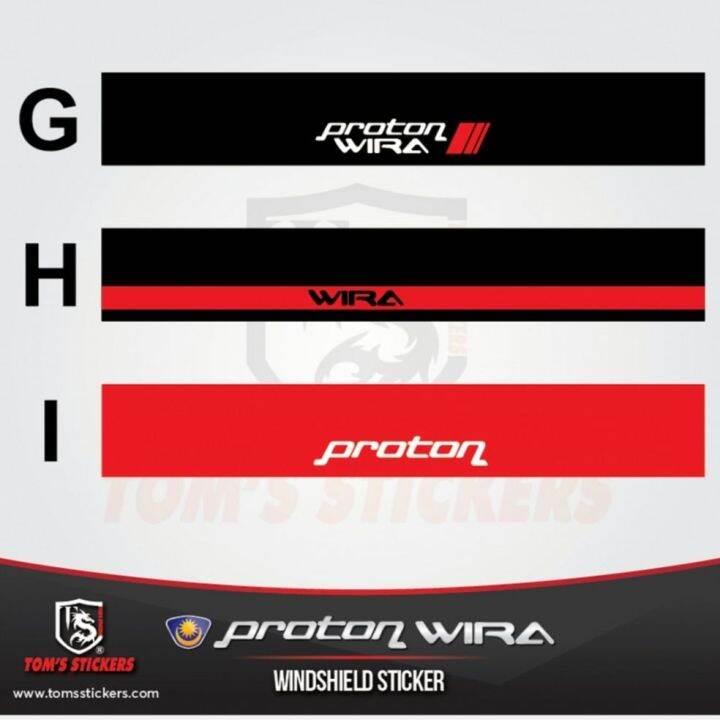 💥 PROTON WIRA CAR WINDSHIELD STICKER | Lazada