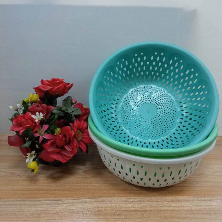 ROUND PLASTIC COLANDER MAKAPAL VEGETABLE AND FOOD STRAINER | Lazada PH