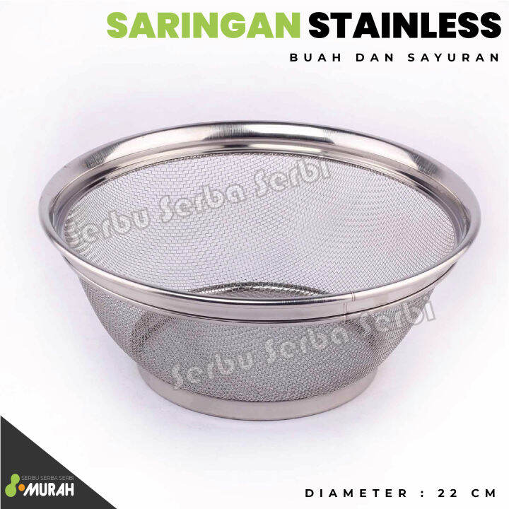 SERBU MURAH - Saringan strainer cuci buah dan sayur stainless steel 22 ...