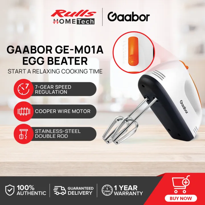 Gaabor GE-M01A Egg Beater | Multi-functional Food Mixer 7 Speed Control ...
