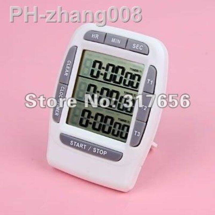 Digital Stopwatch Interval Countdown Timer Clock Alarm Portable ...