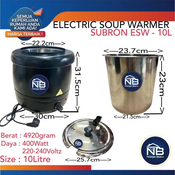 Electric Soup Warmer 10L Penghangat Pemanas Sup Listrik Catering Hotel ...