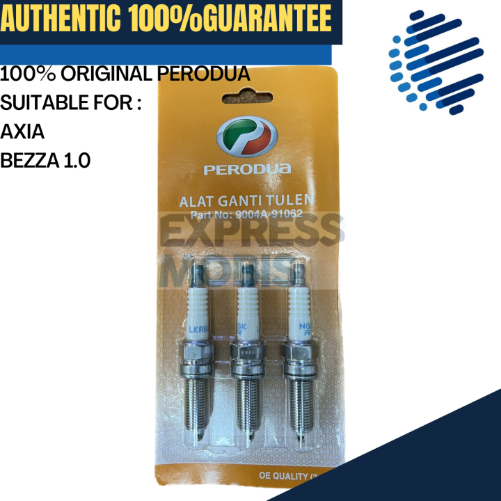 100% ORIGINAL PERODUA SPARK PLUG 9004A-91062 AXIA BEZZA 1.0 ( PRICE PER ...