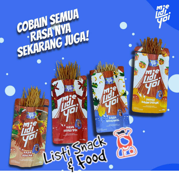 Mie Lidi Semua Rasa / Snack Lidi-Lidian Pedas / Cemilan Mi Lidi 50 Gr ...