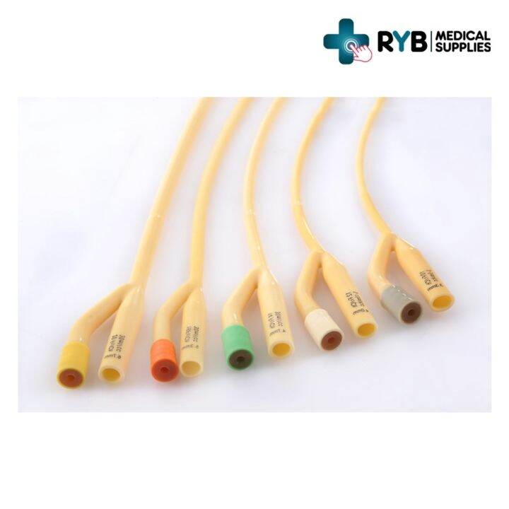 Foley Catheter Fr. 6 8 10 12 14 16 18 (Sold per piece) Silicone Coated ...