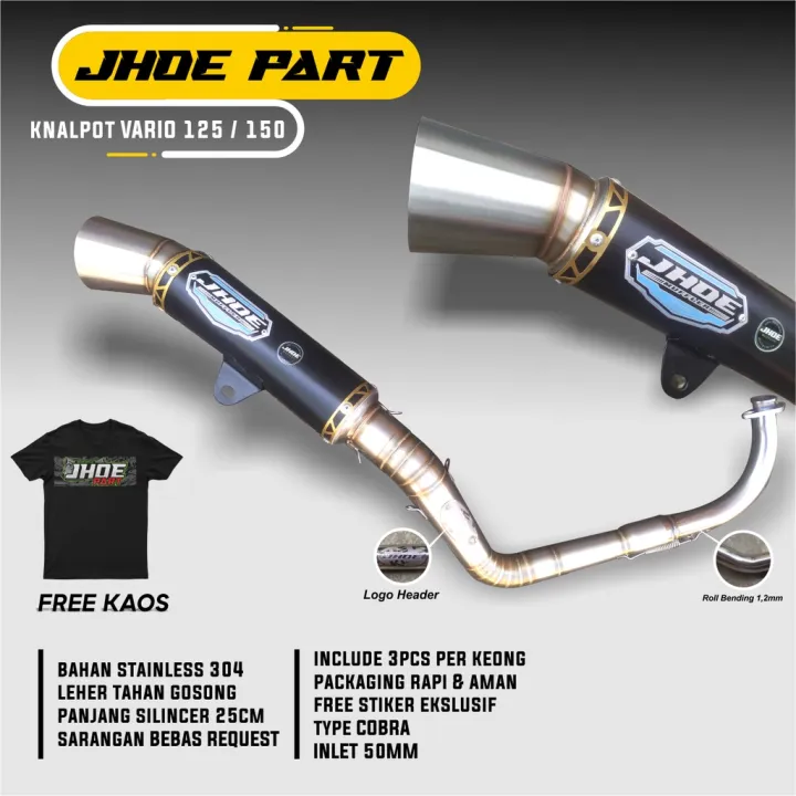 Knalpot Racing Honda Vario 125 150 OLD LED NEW Beat Scoopy Original Jhoe Muffler | Lazada Indonesia