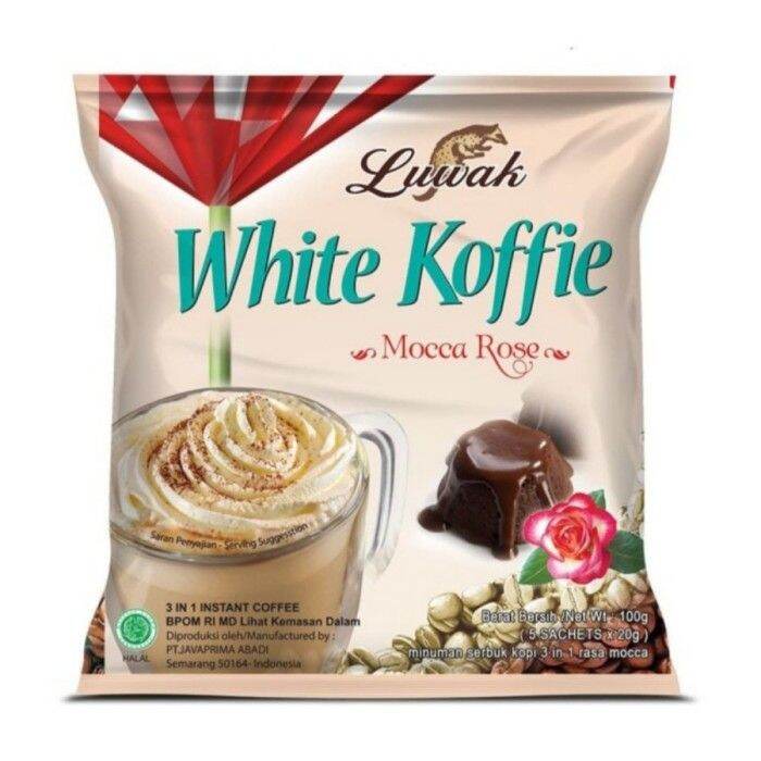 Kopi Luwak White Koffie Rasa Mocca Rose 100gr (5 Sachet x 20g) | Lazada ...