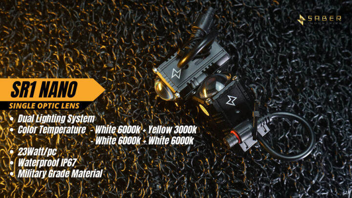 LED PROJECTOR MOBIL LAMPU MINIPROJIE SABER SR1 NANO BLUE LENS PROJIE ...